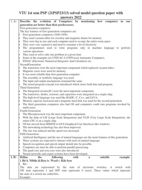 Psp Model Question And Answer Paper 2021 Pdf Pointer Computer Programming Parameter