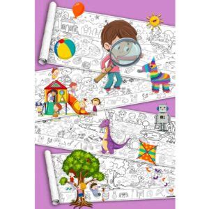 Saklı Nesneler Hidden Object Dev Boyama Kağıdı Boyama Rulosu Büyük Boy