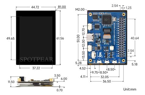 树莓派pico 2 Rp2350b 2 41寸amoled开发板qspi显示触摸屏 450x600 Rm690bo Ft6336 Qmi8658