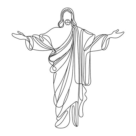 Line Art Jesus Vectors And Illustrations For Free Download