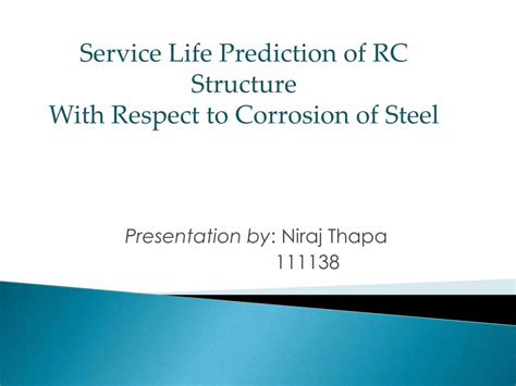 Pdf Service Life Prediction Of Rc Structurewith Respect To Corrosion Of Steel Dokumen Tips