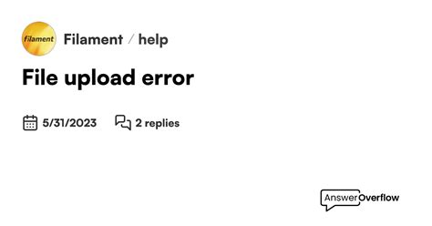 File Upload Error Filament