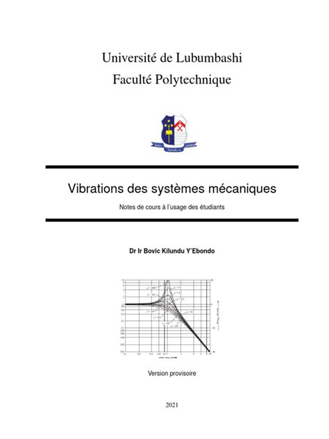 Vibrations Mécaniques Pdf
