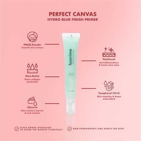 Jual Luxcrime Perfect Canvas Primer Mattifying Poreless Primer Hydro Blur Finish Primer