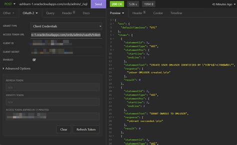 Rest Api For Creating Oracle Database Users Yup
