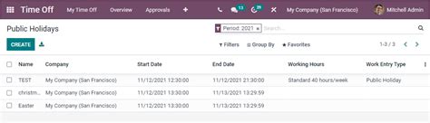 Public Holidays In Odoo Time Off Odoo V Enterprise Book