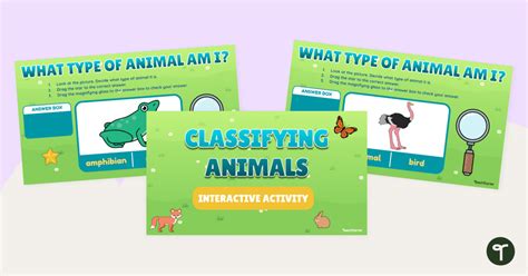 Classifying Animals Digital Learning Activity Teach Starter