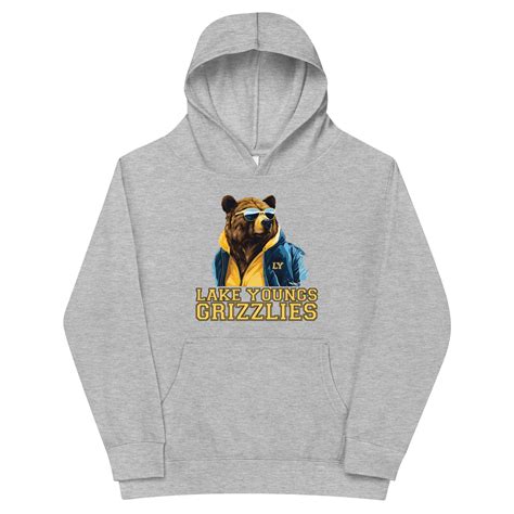 Grizzly Shades Youth Fleece Hoodie Lake Youngs Spirit Wear