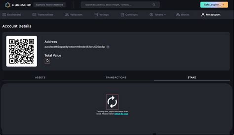 [aurascan] My Account Loading Process Ux Enhancement · Issue 1165 · Aura Nw Aurascan · Github