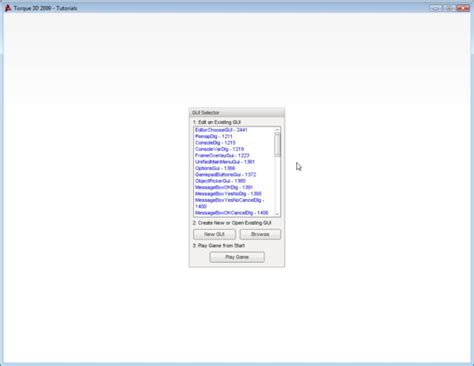 torque 3d gui editor interface
