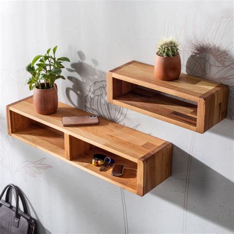 Rectangle Wood Floating Shelf Etsy