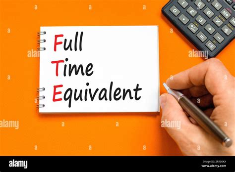 FTE Full Time Equivalent Symbol Concept Words FTE Full Time Equivalent On White Note Beautiful