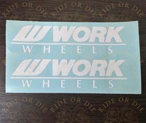 Work Wheels Rim Vinyl Decal Sticker Set Of 2 Multi Sizes Multi