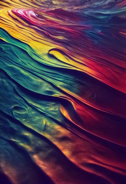 Premium Ai Image Multicolored Liquid Wavy Dynamic Fluid Abstract Background Undulating Relief