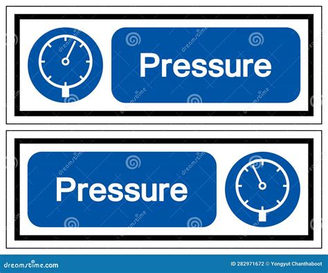 Segno Del Simbolo Di Pressione Illustrazione Vettoriale Isolata Sulletichetta Di Sfondo Del
