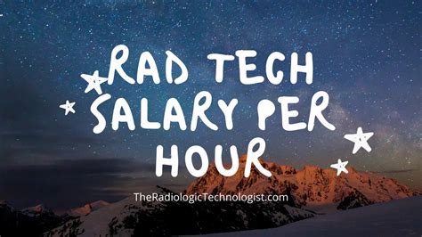 Radiology Tech Salary Per Hour I Know I Am One
