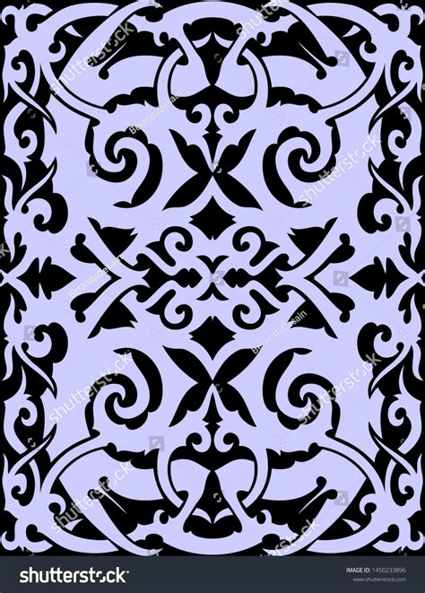 Borneo Dayak Batik Patternsimple Geometric Pattern Stock Vector Royalty Free 1450233896