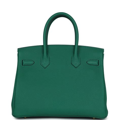 Hermes Birkin 30 Vert Vertigo Togo Gold Hardware