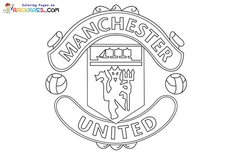 Manchester United Logo Coloring Sketch Coloring Page