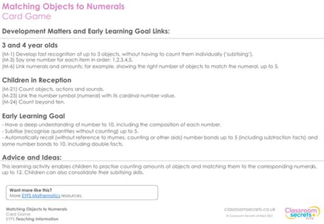 Eyfs Matching Objects To Numerals Card Game 0 12 Learning Activity Dinosaurs Teaching