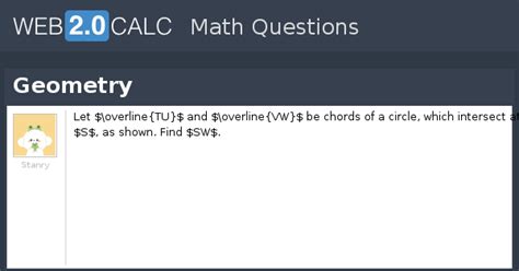 View Question Geometry