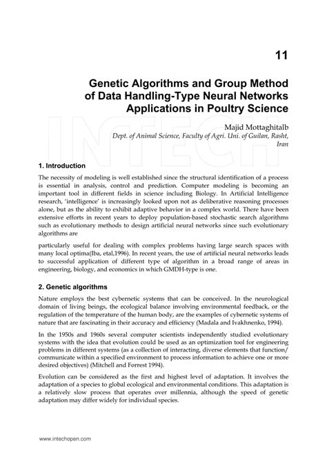 Pdf Genetic Algorithms And Group Method Of Data Handling Type Neural