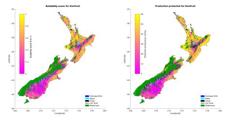 Kiwifruit Crop Suitability And Yield Maps Dataset Whitiwhiti Ora Land Use Opportunities