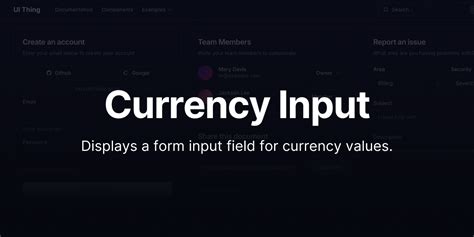 Currency Input Ui Thing
