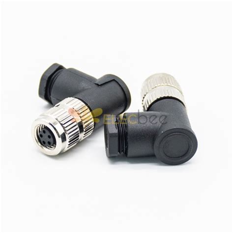 Field Wireable M8 5 Pin Female Angled Connctor Solder Type B Code