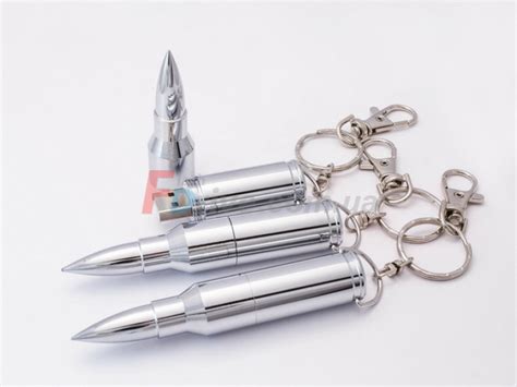 флешка-пуля стальная | Флешки c логотипом, печать на флешках | Flash Drive