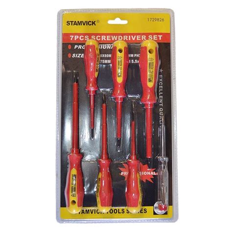 Electric Screw Driver 7pc Easy Care Hardware