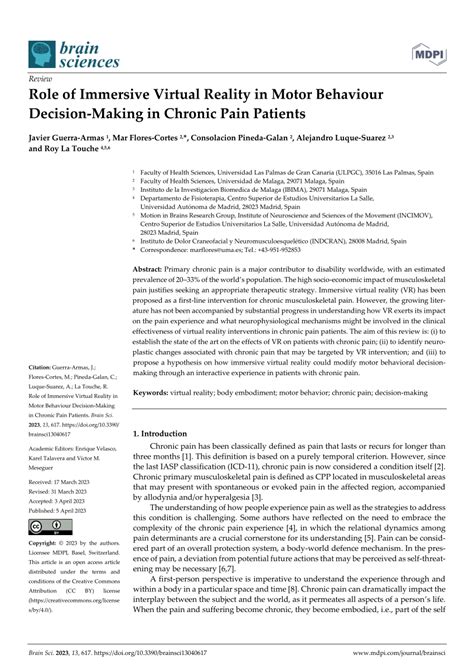 pdf role of immersive virtual reality in motor behaviour decision