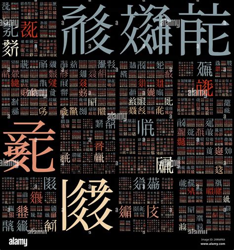 Matrix Background Design Using Random Characters Of Old Tangut