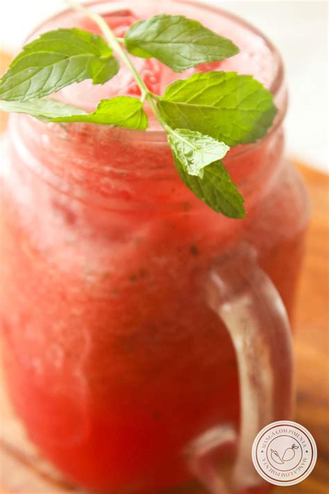 Suco De Melancia Com Hortelã Manga Com Pimenta