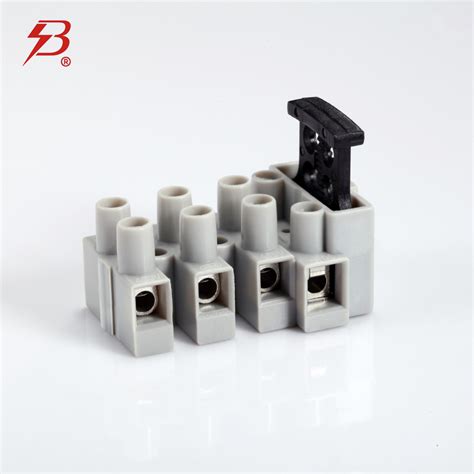 4 Poles Fused Terminal Connectors With Wire Protector Terminal Block With Fuse Holder And Fused
