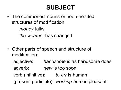 Syntactic Structure Of Predication An Instroduction Pptx