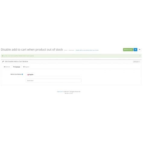 Opencart Disable Add To Cart When Product Out Of Stock