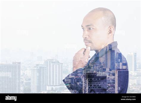 Men Who Are Thinking To Plan Stock Photo Alamy