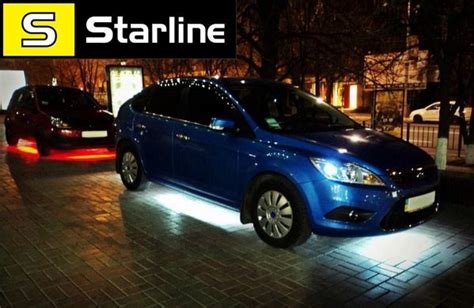 Светодиодная подсветка днища автомобиля с пультом управления комплект 4 штуки 2шт по 120 см