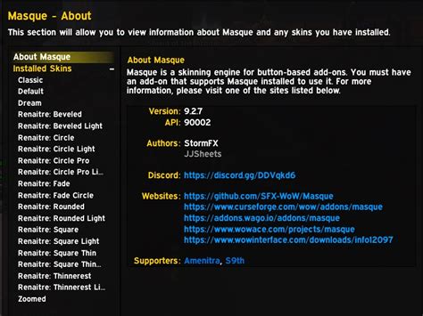 bug cannot open masque config · issue 255 · sfx wow masque · github