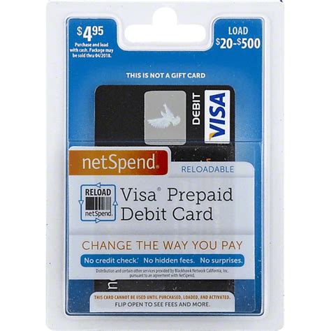 Netspend Visa Prepaid Debit Card 1 Ea Shop Martins Emerald