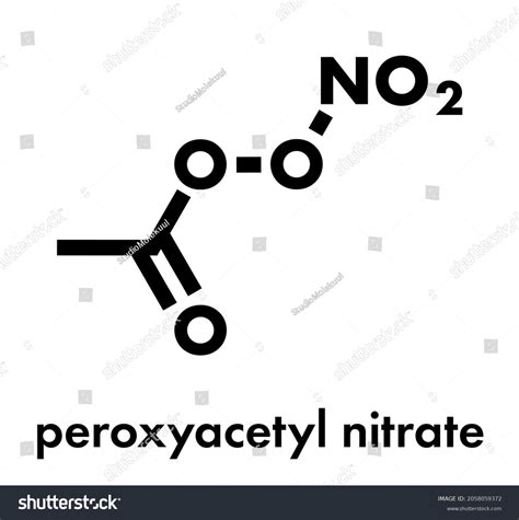 Peroxyacetyl Nitrate Pan Pollutant Molecule Secondary Stock Vector Royalty Free 2058059372