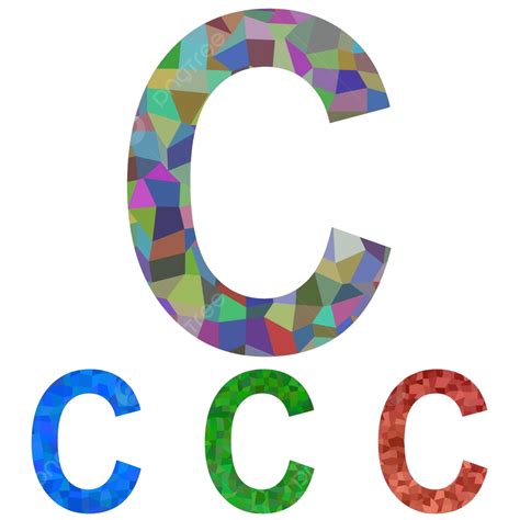 Mosaic Font Design Letter C Type C Collection Vector Type C