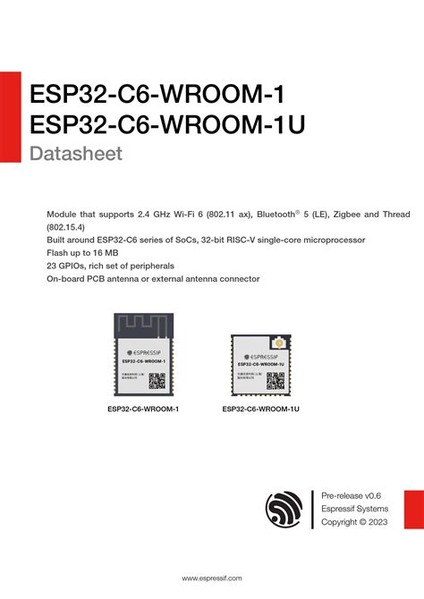 Espressif Systems Shanghai Co L T D ESP C WROOM