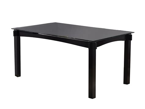 Eugene 5 Piece Dining Set 47 Rectangular Transitional Cappuccino Table With Beveled Glass