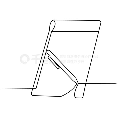 笔和本子免抠元素 线条画日常用品笔和本子 素材免费下载 650像素 Ai格式 编号41137389 千图网