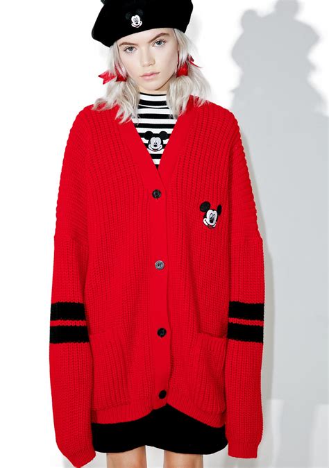 Lazy Oaf X Disney Mickey Mouse College Cardigan Dolls Kill