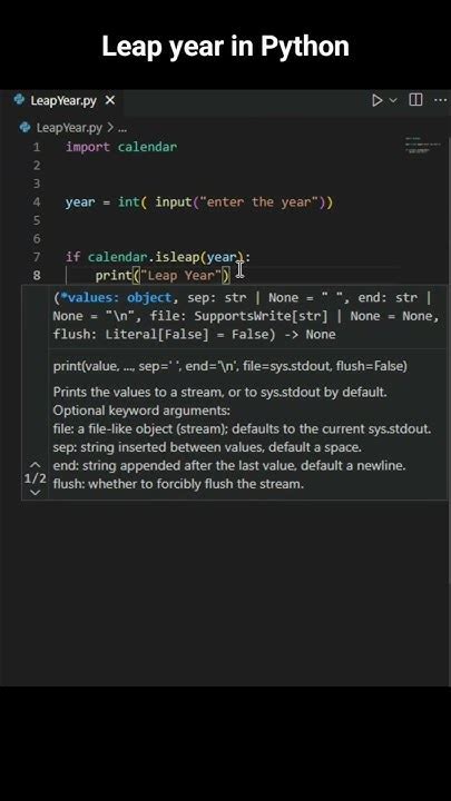 Leap Year In Python Easiest Program To Check Leap Year Python