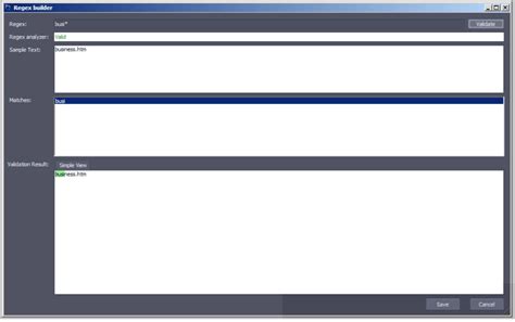 Regex Builder Appspider Documentation