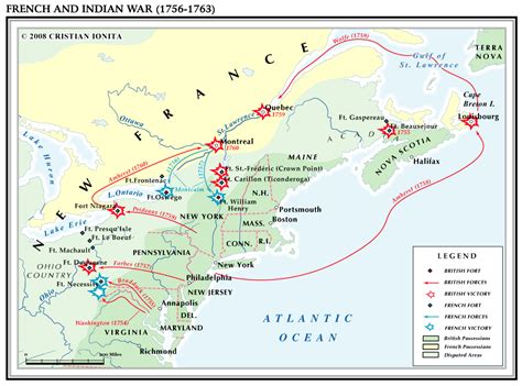 French And Indian War Battles Map